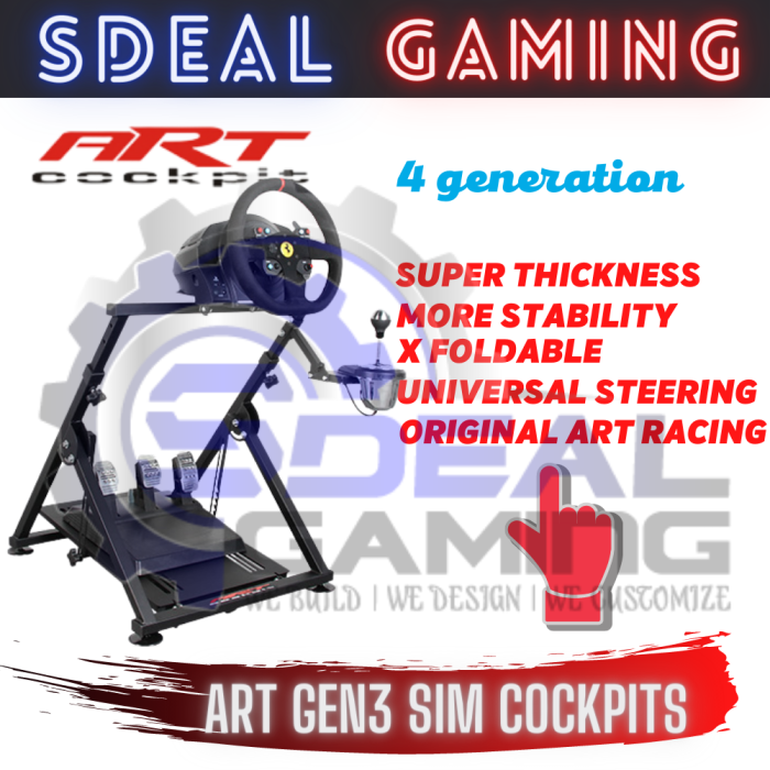 [KL 24Hour Ship] ART Cockpit SIM RACING RACK HighEnd X Cockpit Foldable ...