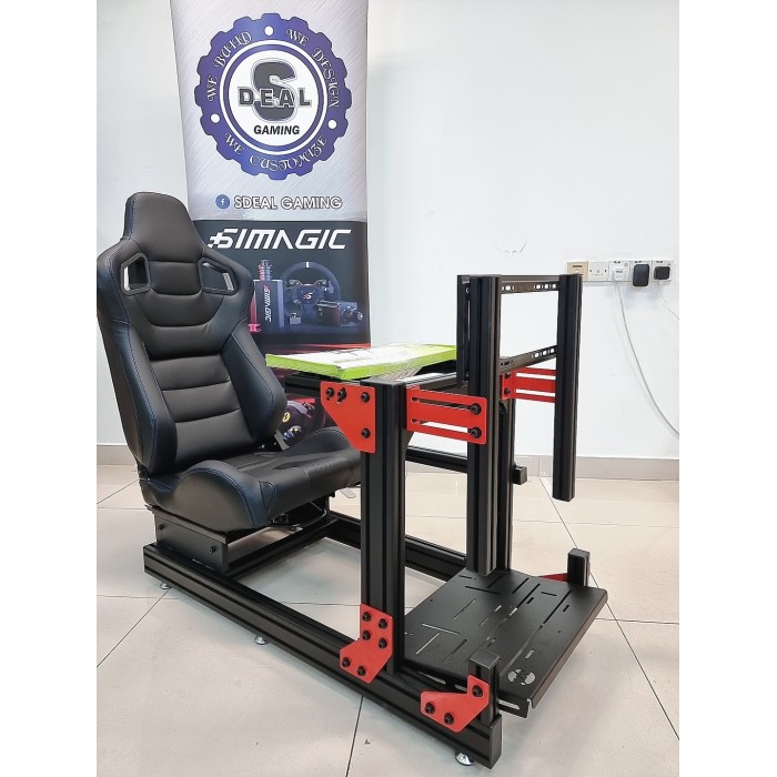 [FULL RIG] GT1 Aluminium 4080 High Profile Cockpit Simulator Sim Racing ...