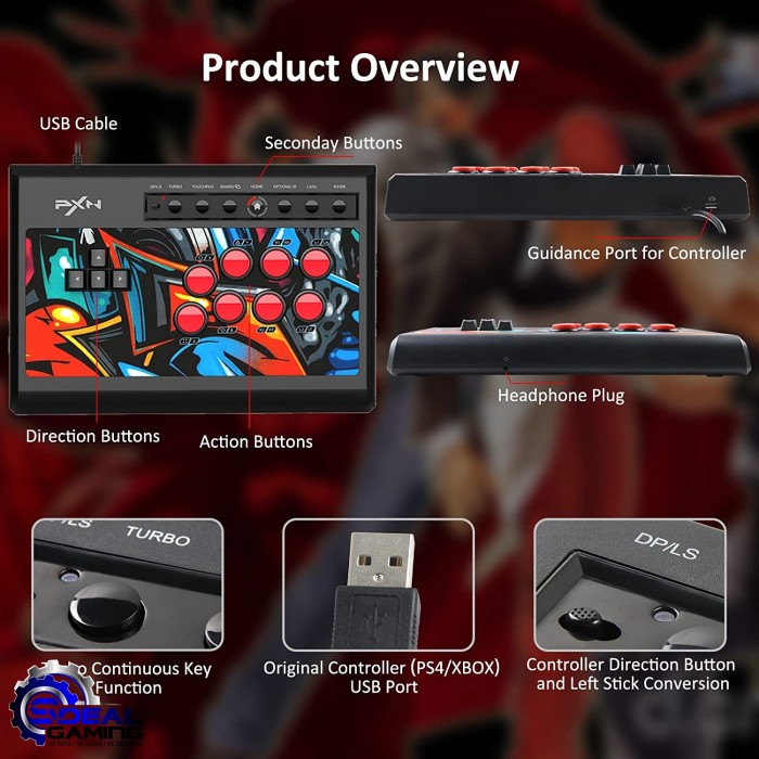 [MY READY STOCK] PXN X8 FIGHTING BOX ARCADE STICK FOR Xbox One / Xbox Series X&S/ PC / PS3/ PS4 ...