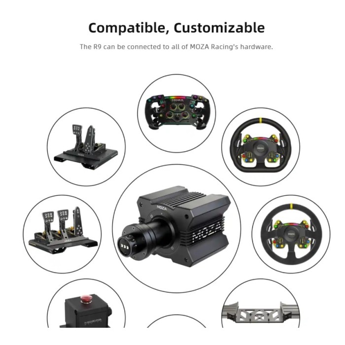 [VERSION 3] MOZA RACING R9 V2 DIRECT DRIVE (9NM) BASE COMPLETE ECO ...