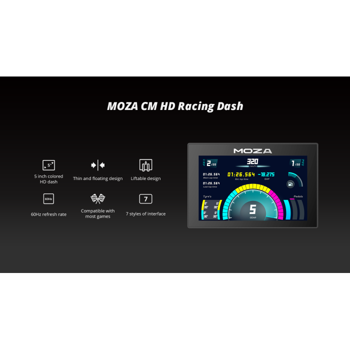 MOZA RACING CM DASH DIGITAL METER FOR R9 & R5