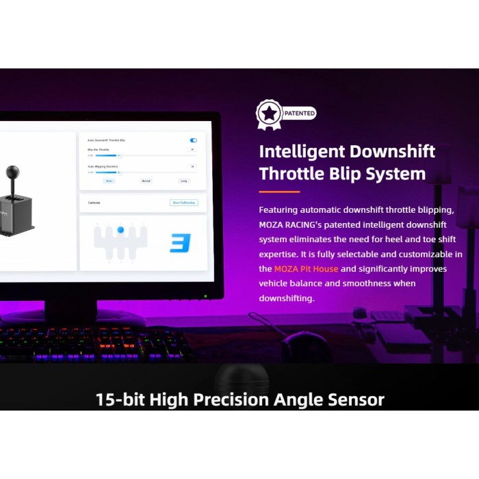 MOZA RACING HGP CNC H PATTERN 7+R SHIFTER PC USE ONLY