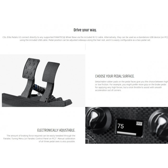 FANATEC CSL ELITE V2 LOADCELL PEDALS