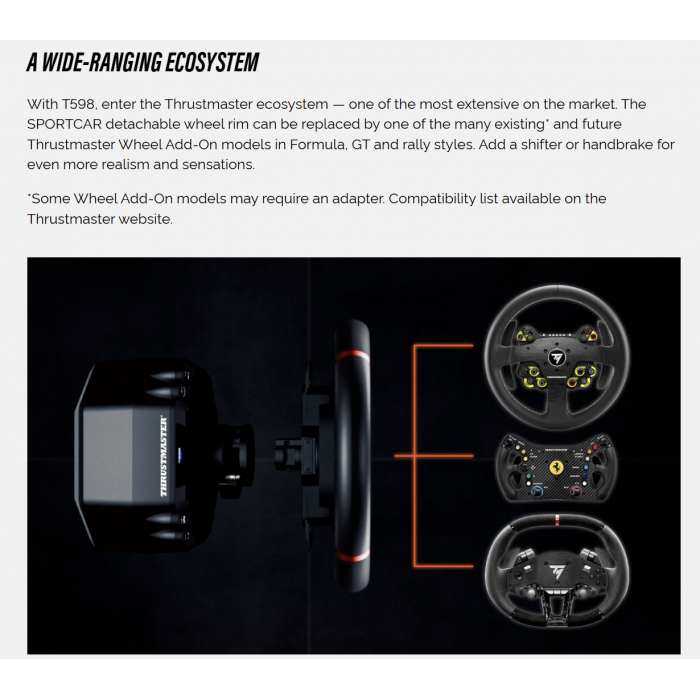 [READY STOCK] THRUSTMASTER T598 DIRECT AXIAL DRIVE DD STEERING WHEEL