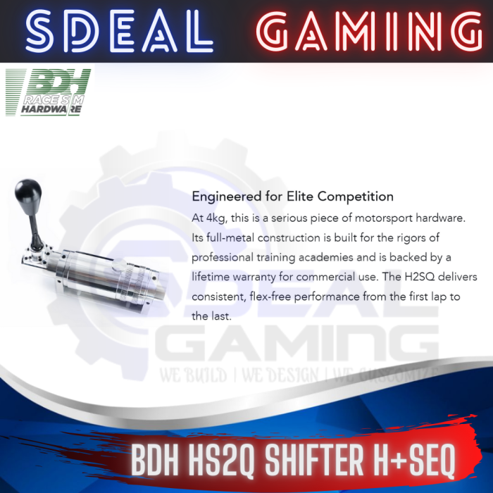 BDH H2SQ RACE SIM HARDWARE SHIFTER H PATTERN + SEQ SHIFTER