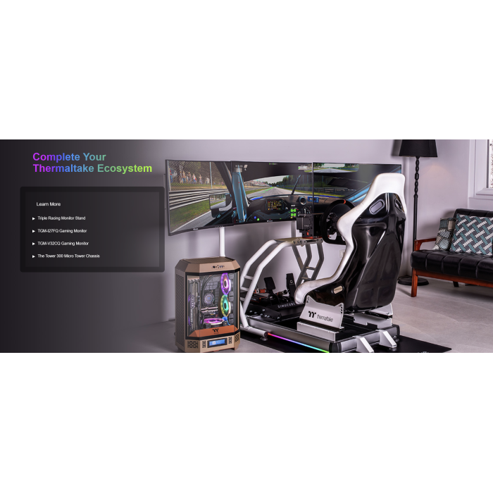 THERMALTAKE GR500 SIM RACING COCKPITS (SNOW WHITE)