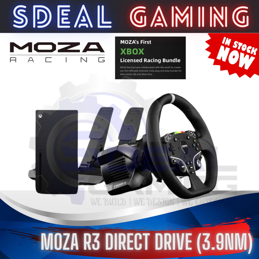 MOZA RACING [XBOX] R3 DIRECT DRIVE DD COMPLETE SET 2/3 PEDALS WITH ...